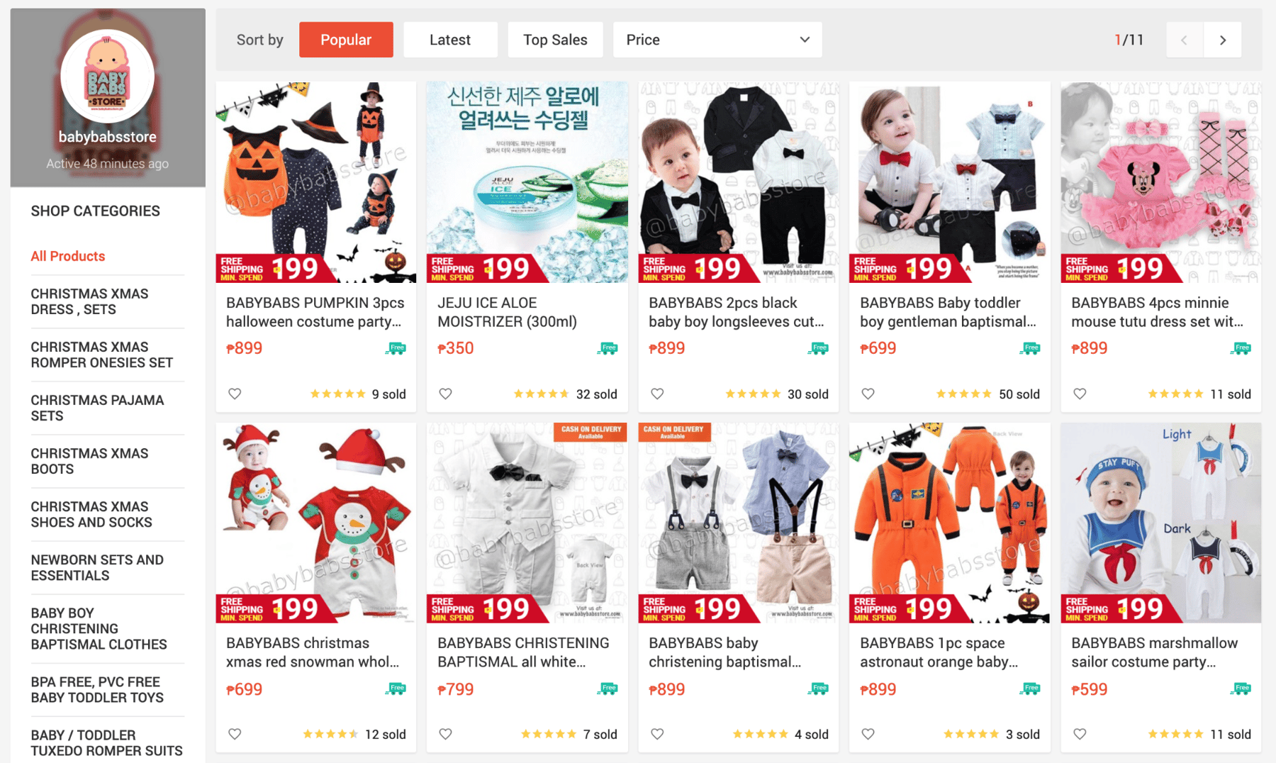 Nine examples of successful eCommerce stores on Shopee